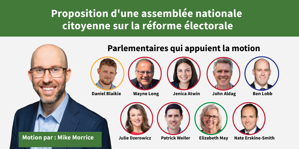 Une motion pour une Assemblée citoyenne sur la réforme électorale