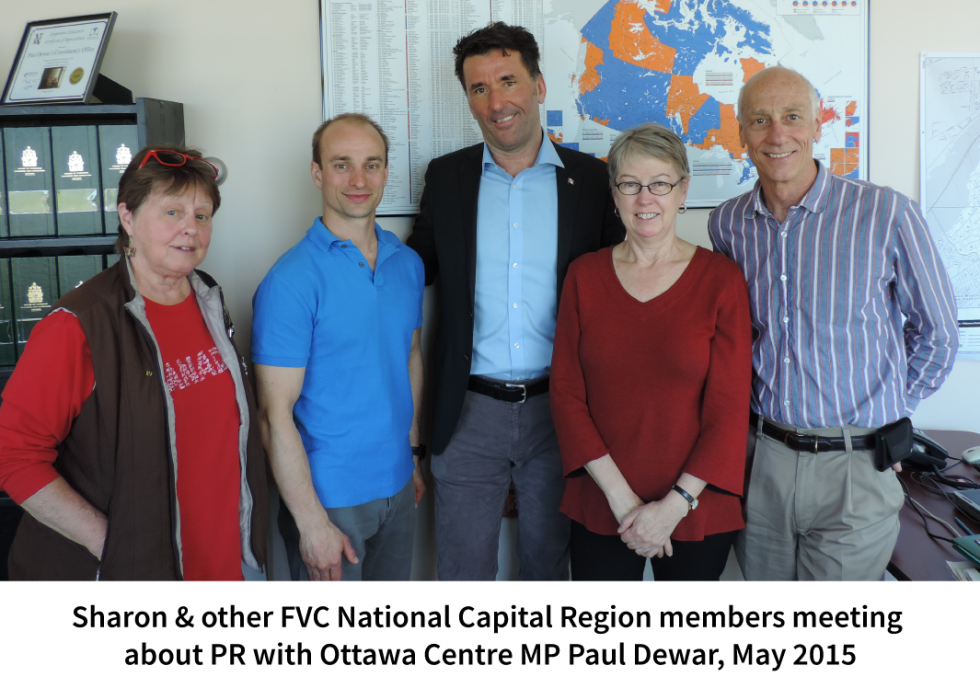 Sharon Reeves Outstanding Volunteer Award - Fair Vote Canada